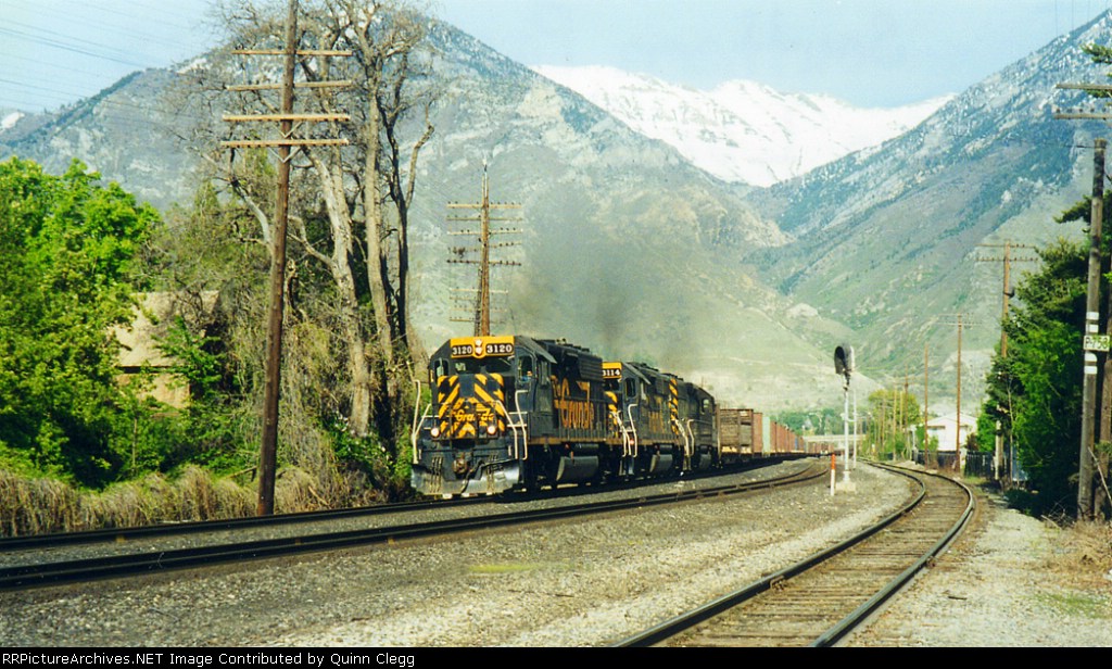 DRGW 3120/3114/3105 Provo,Utah May 5,1996